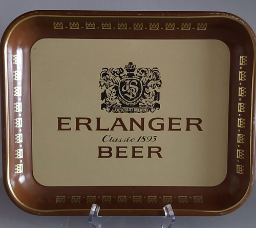 Vintage Full Size Erlanger Beer Tray Schlitz Classic 1893 13" x 10.5 ...