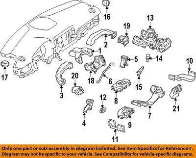 MERCEDES OEM 12-19 GL350 Instrument Panel Ducts-Vent Grille ...