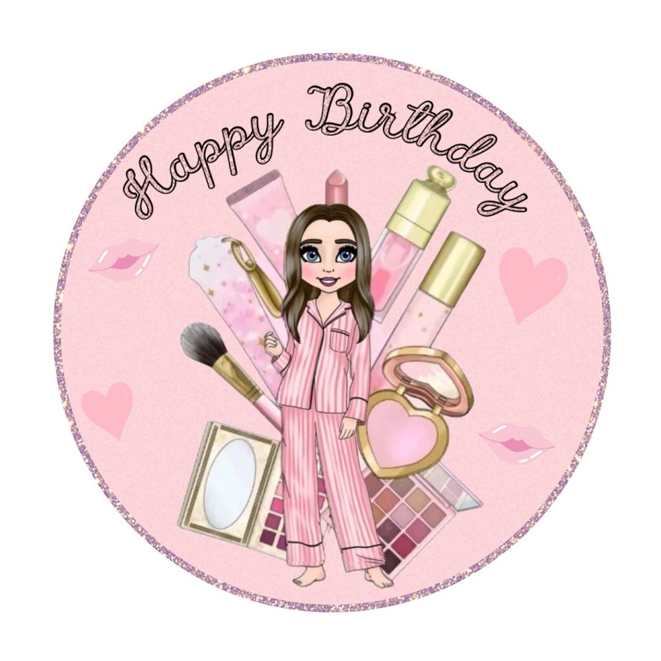 Edible Cake & Cupcake Toppers Pre Cut PLouise 4” Cake And 4 2” Cupcakes ...