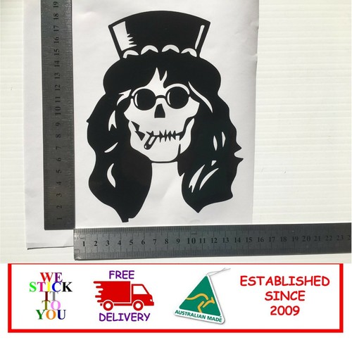 SLASH SKELETON BUMPER STICKER, VINYL DECAL, 9 colours, Brand new | eBay ...