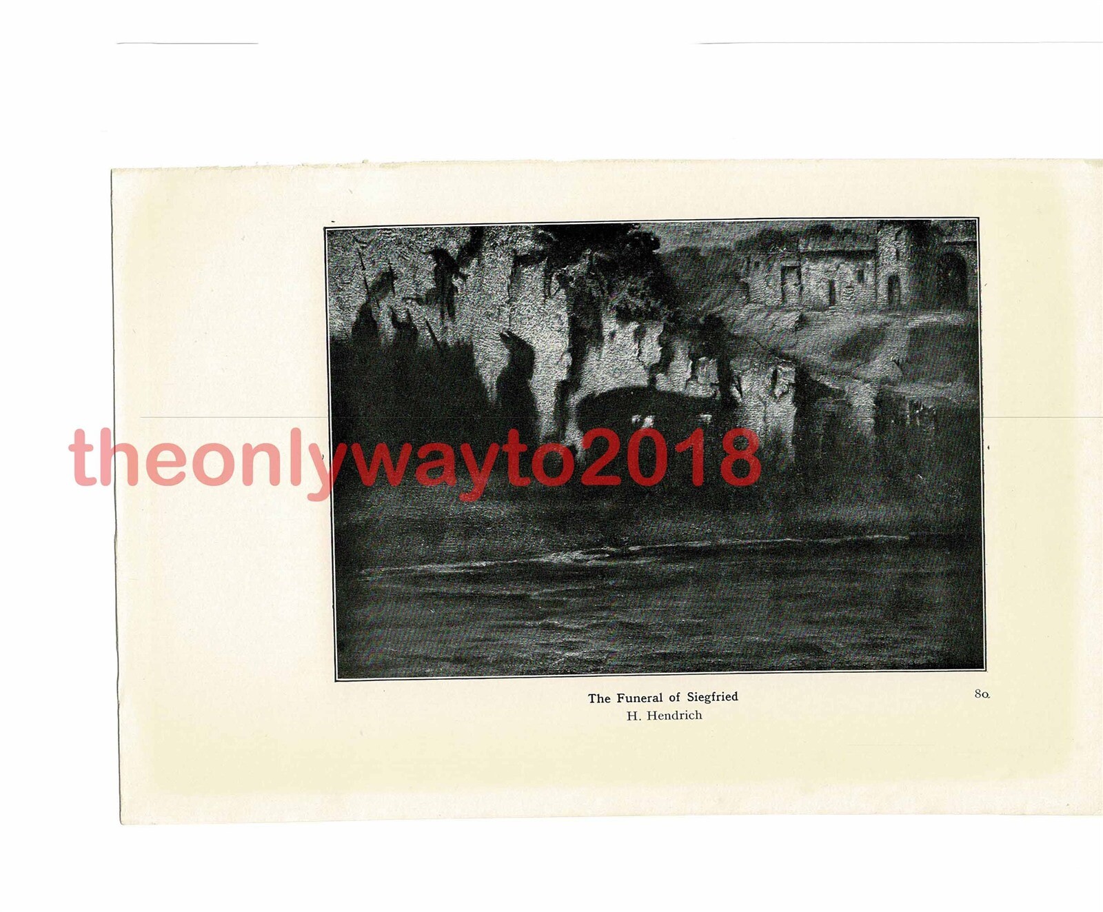 Funeral of Siegfried, H Hendrich, Book Illustration (Print), 1926 | eBay