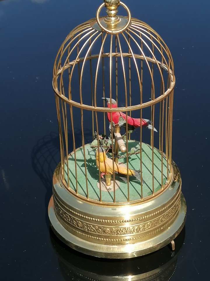 ANTIQUE VINTAGE GERMAN SINGING BIRD CAGE MUSIC BOX AUTOMATON RARE KARL ...