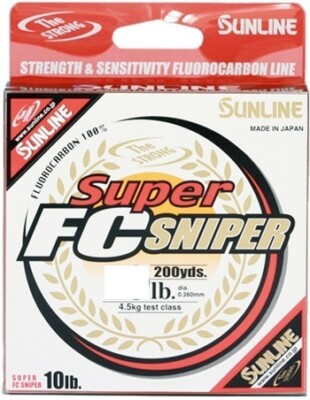 Sunline Super FC Sniper 100% Fluorocarbon Fishing Line 200 yds - Choose ...