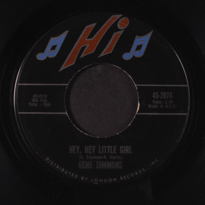 JUMPIN' GENE SIMMONS: haunted house / hey, hey little girl HI 7" Single ...