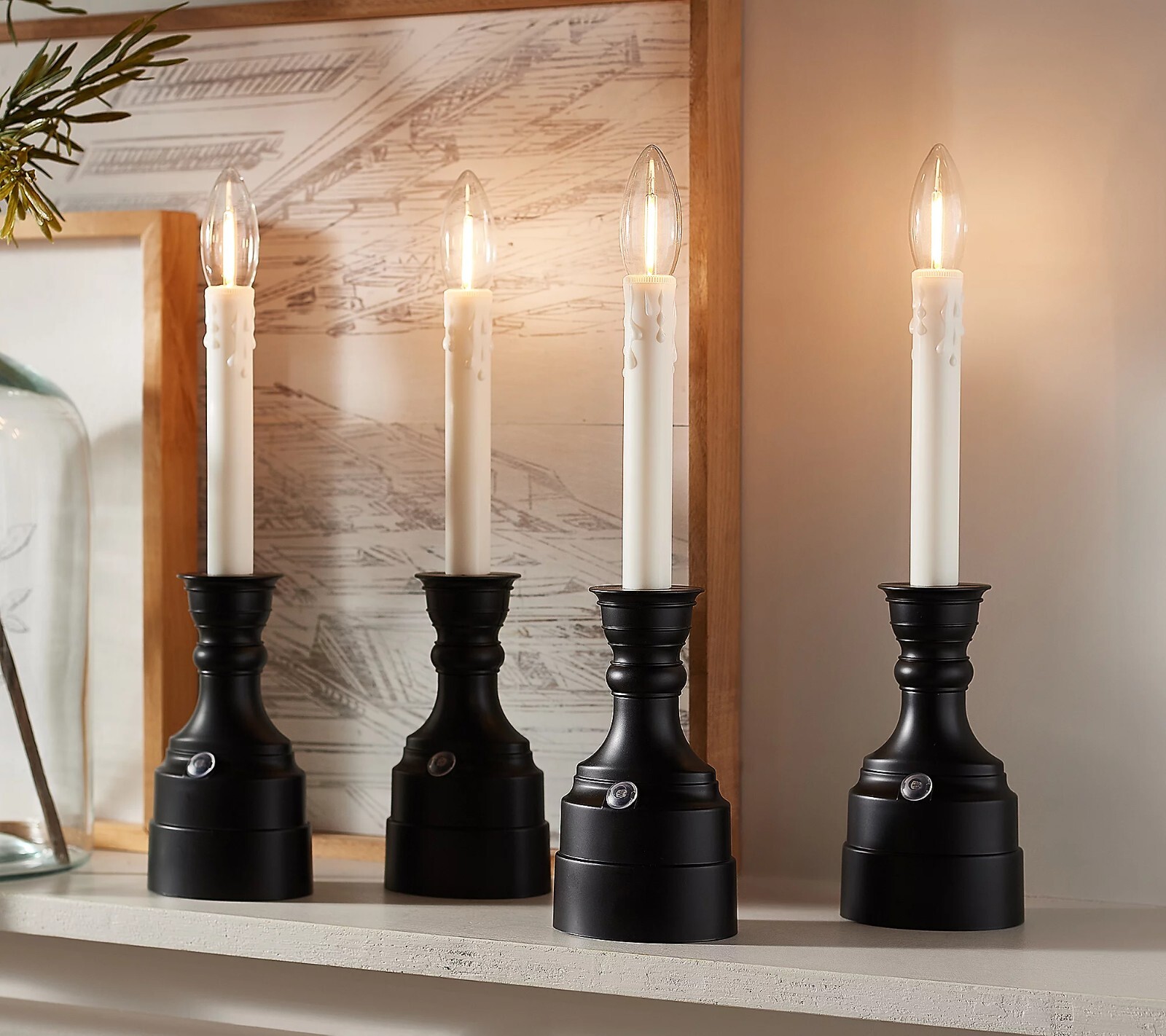 Bethlehem Lights Set of 4 PREMIUM Cordless Window Candles DIFF COLORS ...