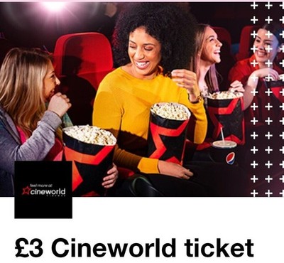 2 x Cineworld Cinema Ticket - QUICK DELIVERY - FRI, SAT, SUN - Read ...