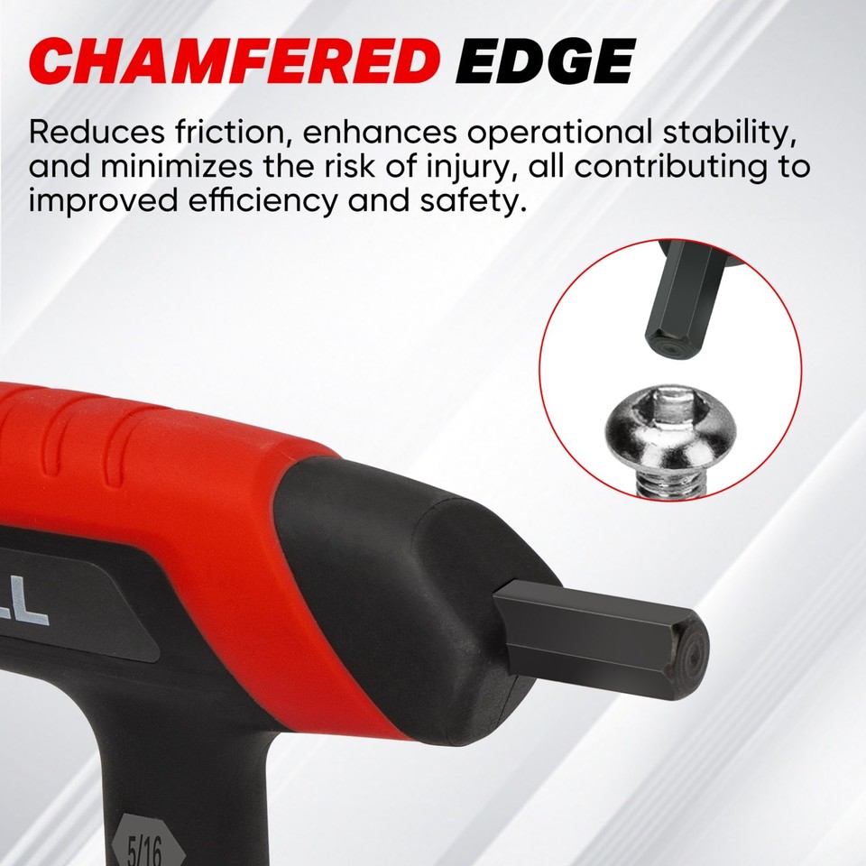 SHALL 14-Piece T-Handle Hex Key Set,Metric & SAE,for Auto&Bike Repair ...