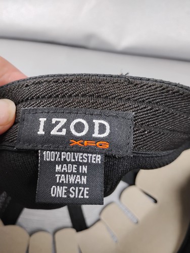 Izod X Golf Hat Black, White Maroon Logo Stretch Fit Baseball Cap New ...