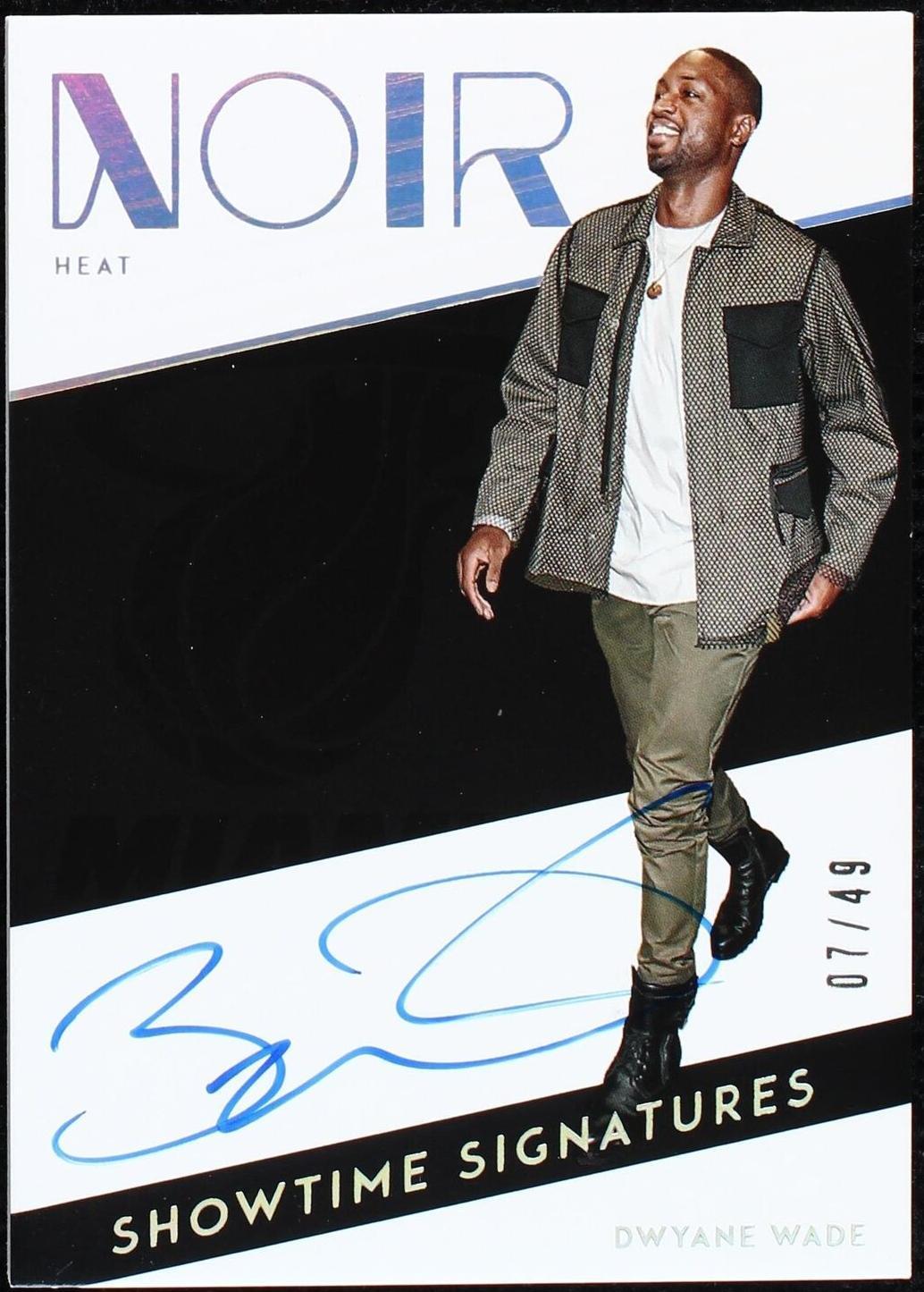 2019-20 Panini Noir - Showtime Signatures Dwyane Wade #SWS-DWA /49 (AU ...