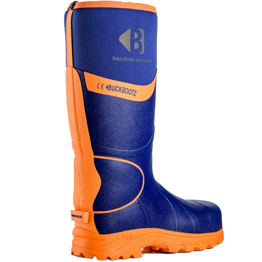 BBZ8000 Buckbootz Blue/Orange Hi-Vis Safety Wellington Boot/Wellies ...