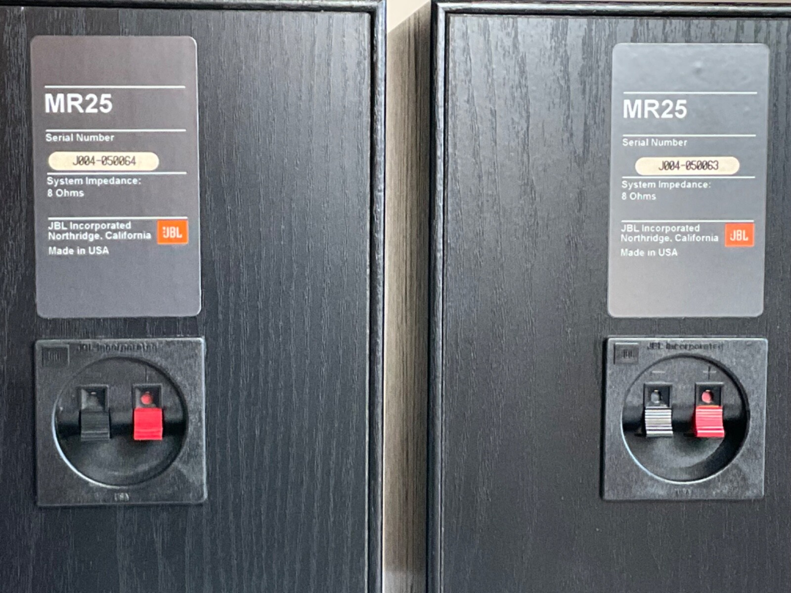 Pair JBL MR Series MR25 Bookshelf Surround Sound Speakers Made USA ...