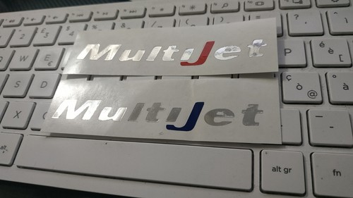 Aufkleber Geschriebenes Emblem Multijet FIAT Panda Punto Hinten Logo ...