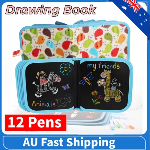 Erasable Drawing Book Kids Magic Drawing Book Reusable Drawing Pad with ...