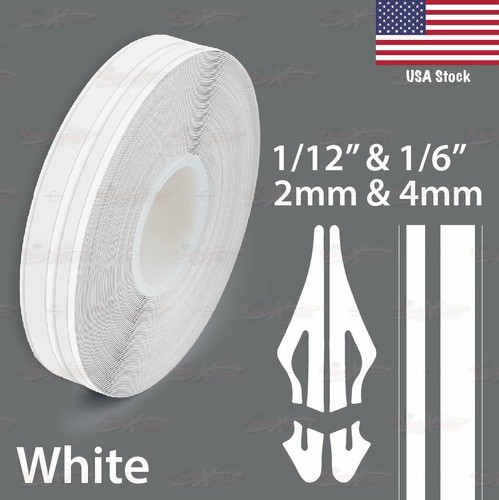 WHITE Roll Vinyl Pinstriping Pin Stripe Car Motorcycle Line Tape Decal ...