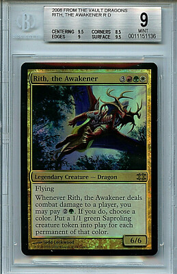 MTG Rith, the Awakener BGS 9.0 (9) Mint FTV Dragons Magic Foil Amricons ...