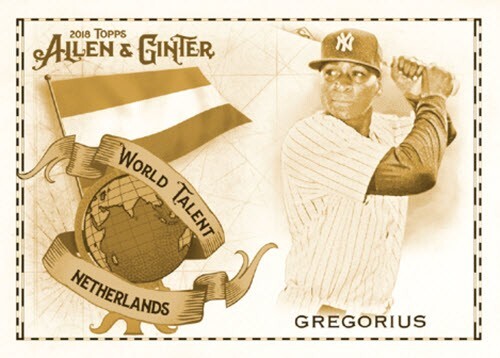 DIDI GREGORIUS 2018 TOPPS ALLEN & GINTER WORLD TALENT GOLD 5X7 JUMBO ...
