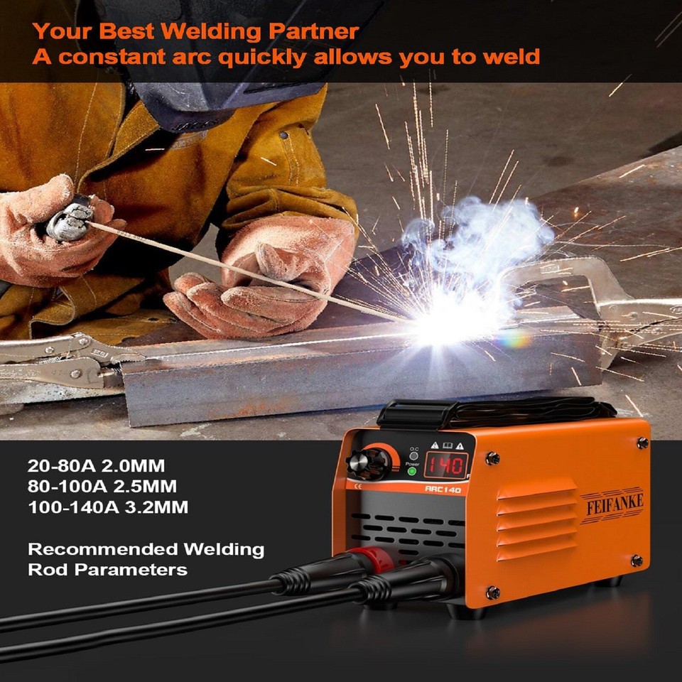 FEIFANKE ARC140 Mini TIG/ARC Inverter Welder Portable 140A w/ Lift TIG ...