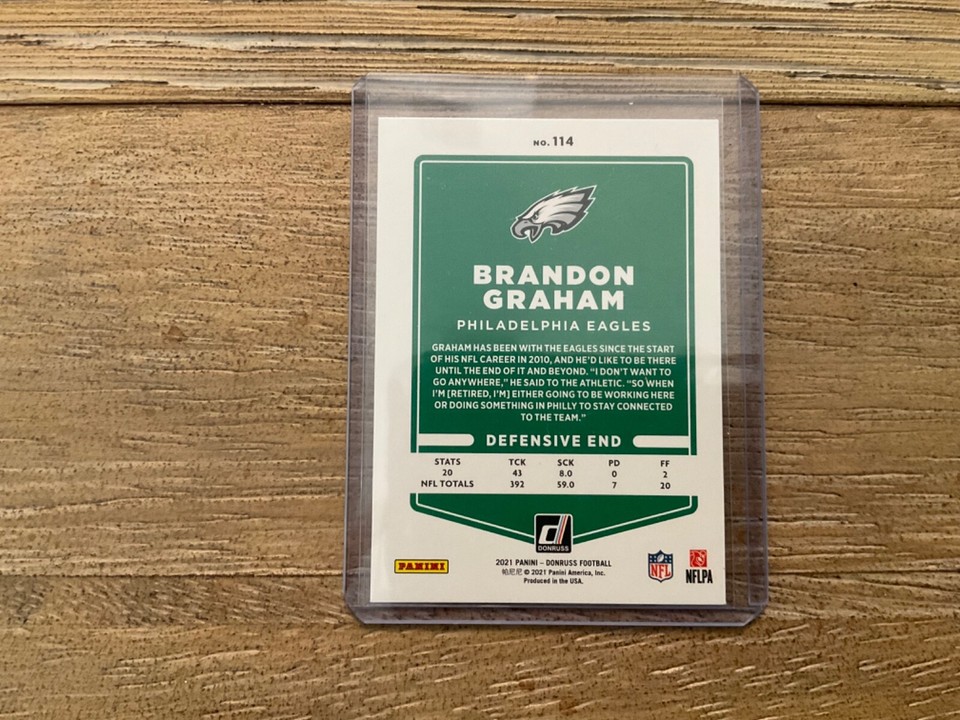2021 Panini Donruss Football Brandon Graham Red Press Proof ...
