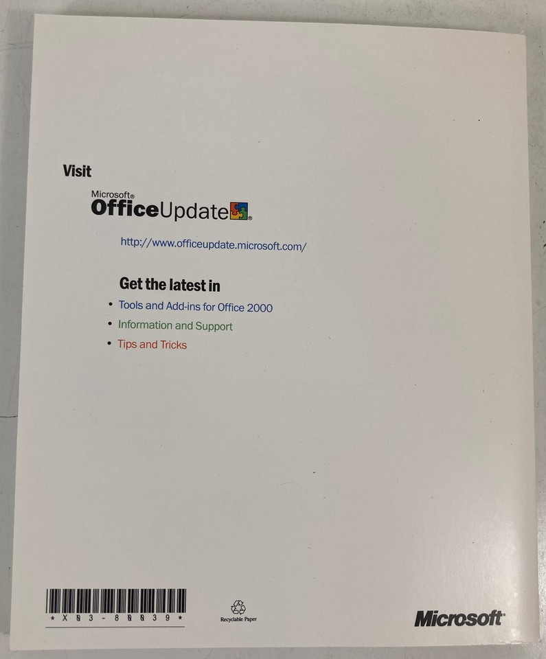 Microsoft Office 2000 Professional - Upgrade For Windows 95 | eBay