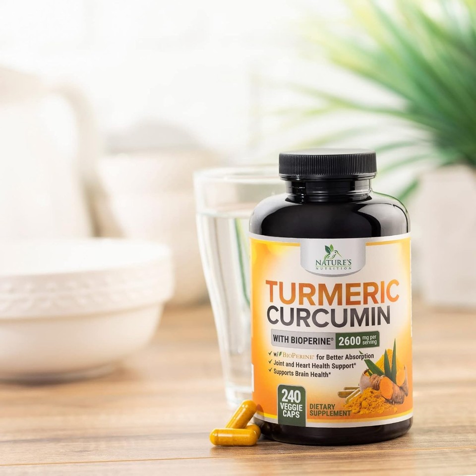 Turmeric Curcumin with Bioperine 2600mg High Absorption Triple Strength ...