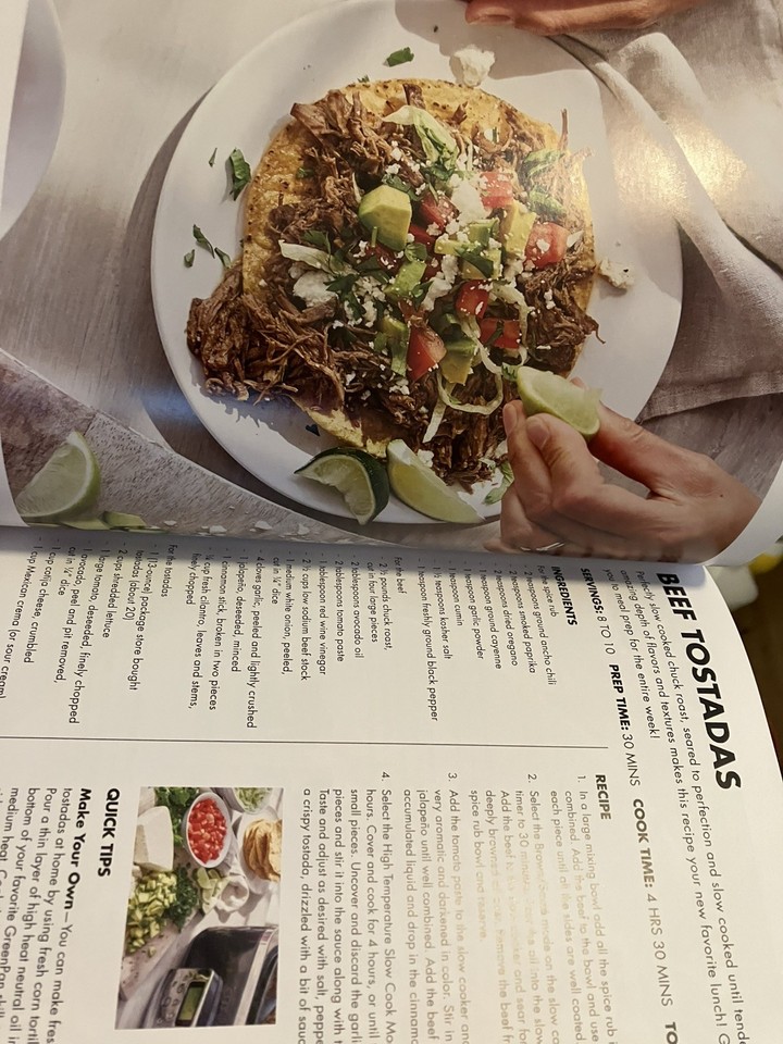 GreenPan Elite Electric Slow Cooker Cookbook, Hardcover, 50 Simple Step ...