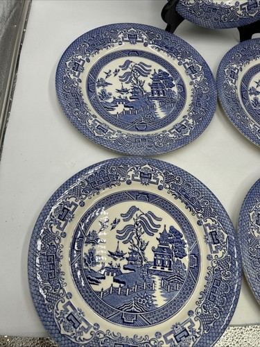 5 English Ironstone Tableware EIT England Blue Willow 10.25" Dinner ...