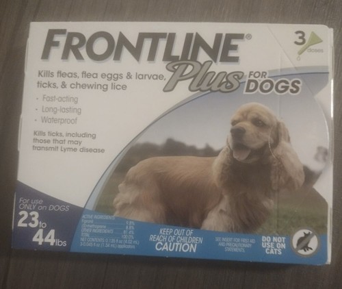 NEW! Authentic Frontline Plus Flea & Tick Medium Dogs 23-44 lbs 3 Dose ...