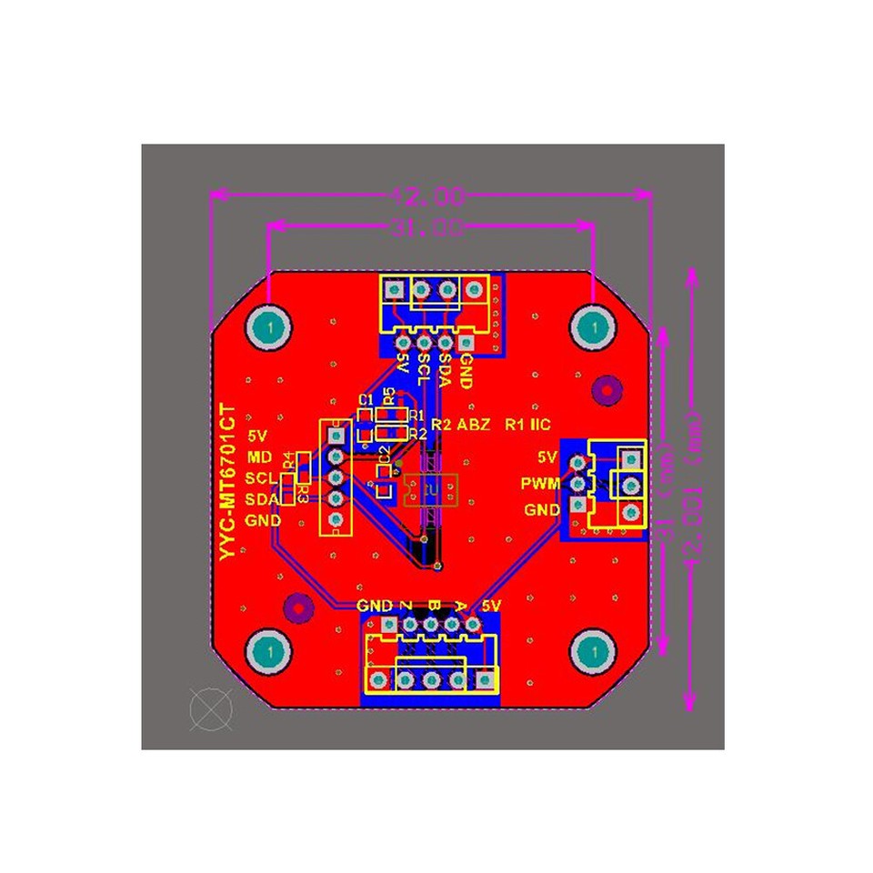 MT6701 Magnetic Encoder ABZ Mode Magnetic Induction Angle Measure ...