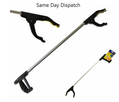 2 x LONG ARM LITTER PICK UP EXTRA EXTENSION TOOL GRABBER EASY REACH ...