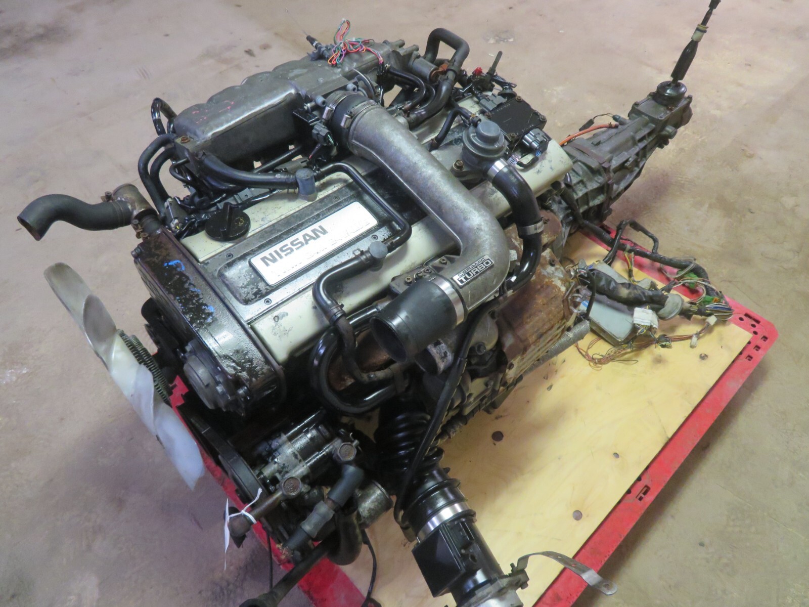 JDM NISSAN SKYLINE R32 RB20DET 2.0L TURBO ENGINE 5 SPEED TRANS WIRING ...