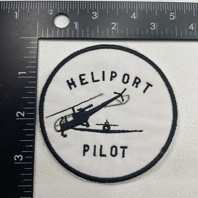 Round HELIPORT PILOT Patch (Helicopter, Aircraft) 00XS | eBay