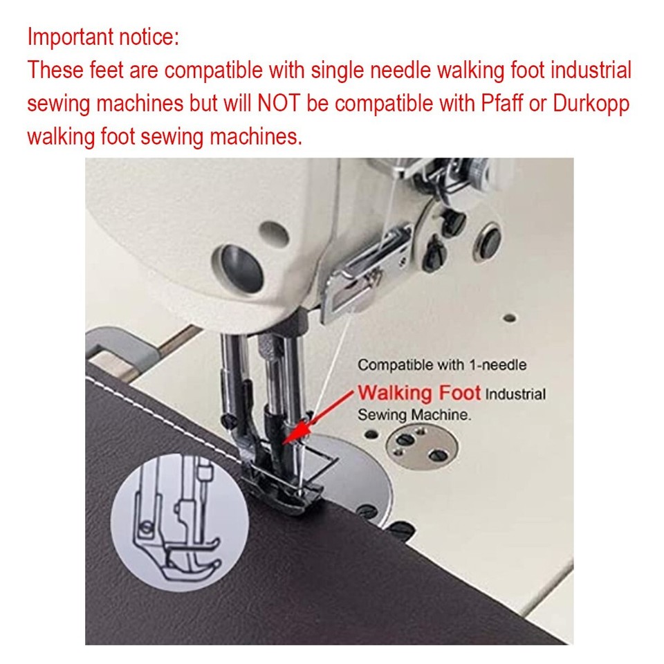 5SET WALKING FOOT FOR JUKI LU-563 DNU-1541 SINGER 111W,211A CONSEW ...