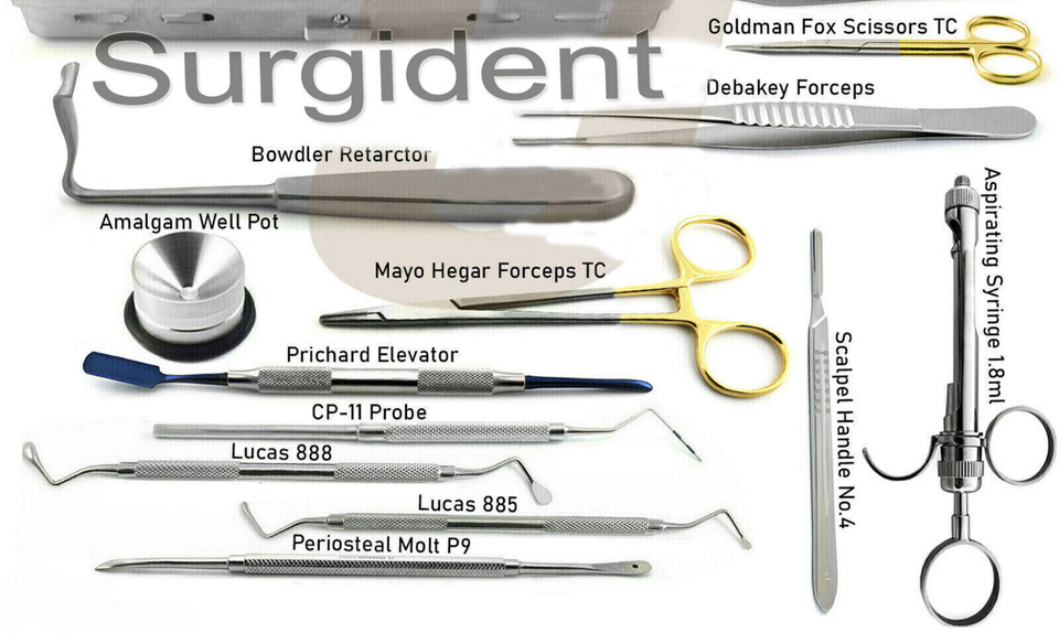 Dental Surgery Kit Dentistry Surgical Periodontal instruments Set Of 17 ...