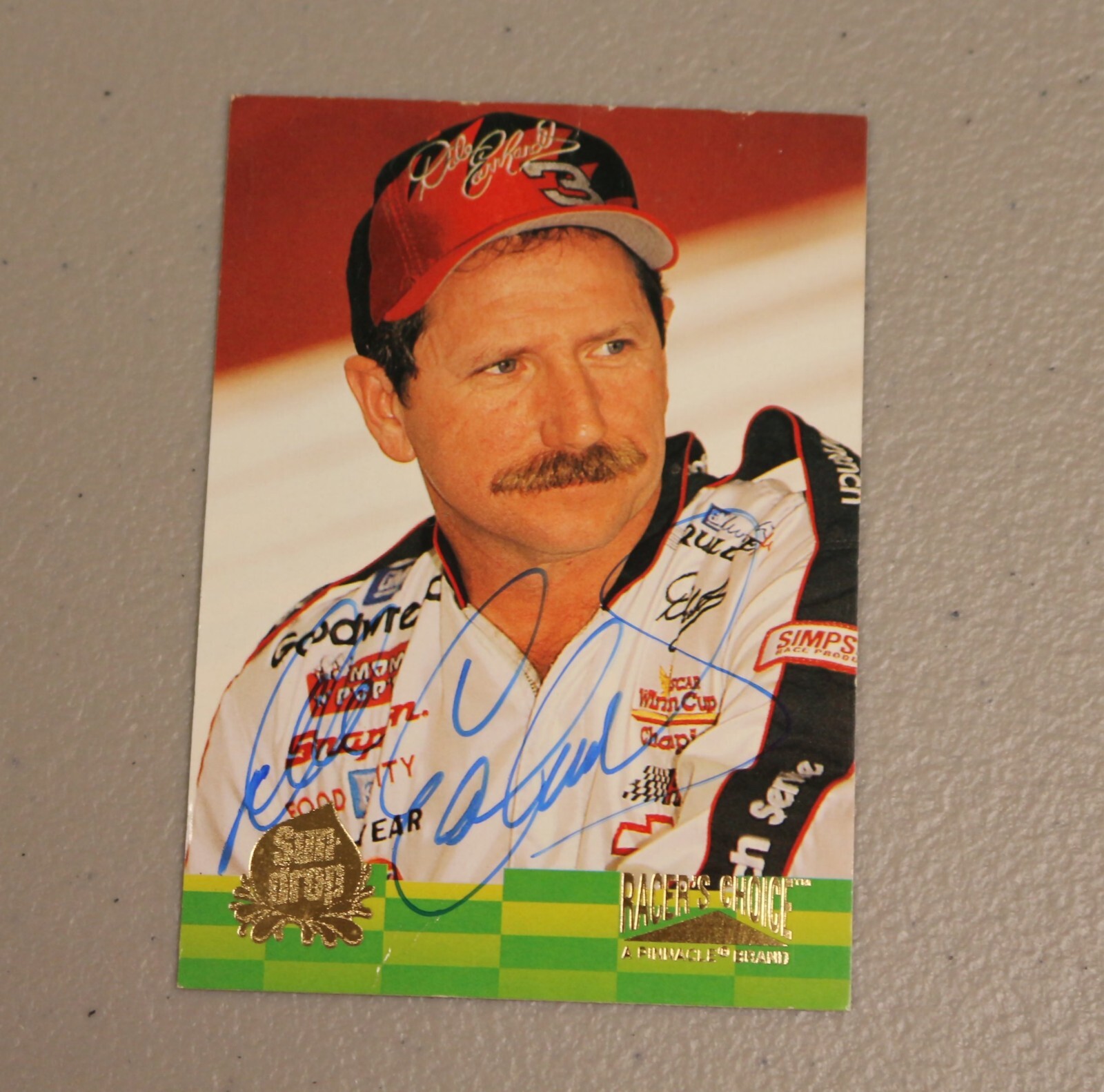 Dale Earnhardt Nascar Autographed/Signed 1996 Pinnacle Sundrop Card # ...