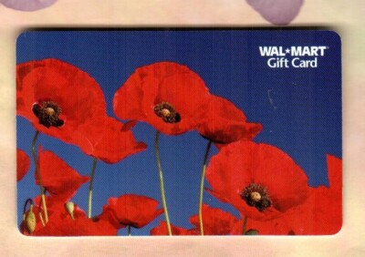 WALMART Red Poppy Flowers ( 2008 ) Gift Card ( $0 ) | eBay