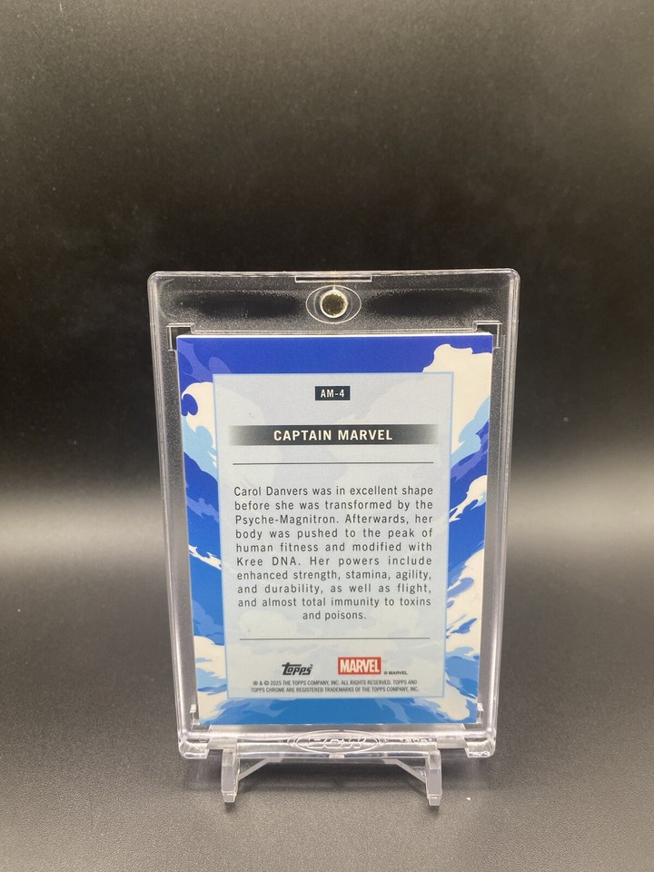 2025 Topps Chrome Marvel Captain Marvel Shadow Box Air Marvel 06/20 SSP ...