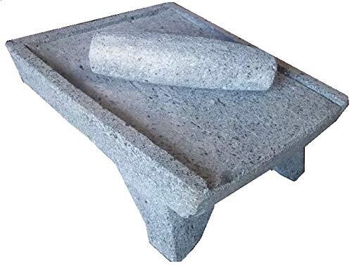 Made in Mexico Genuine Mexican Azteca Manual Volcanic Lava Rock Metate ...