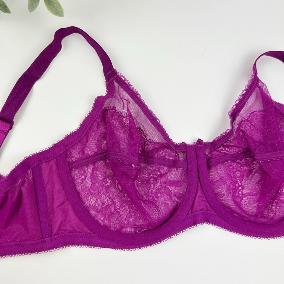 Wacoal Retro Chic Full-Figure Underwire Bra 855186 in Purple Size 34D ...