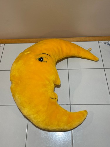 Vintage 90s Salamander Graphix Crescent Moon Plush Pillow Yellow ...