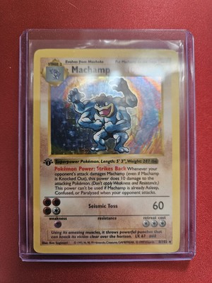 Pokemon Card Shadowless Machamp 8/102 1st Edition Base Set 1999 WOTC NM ...