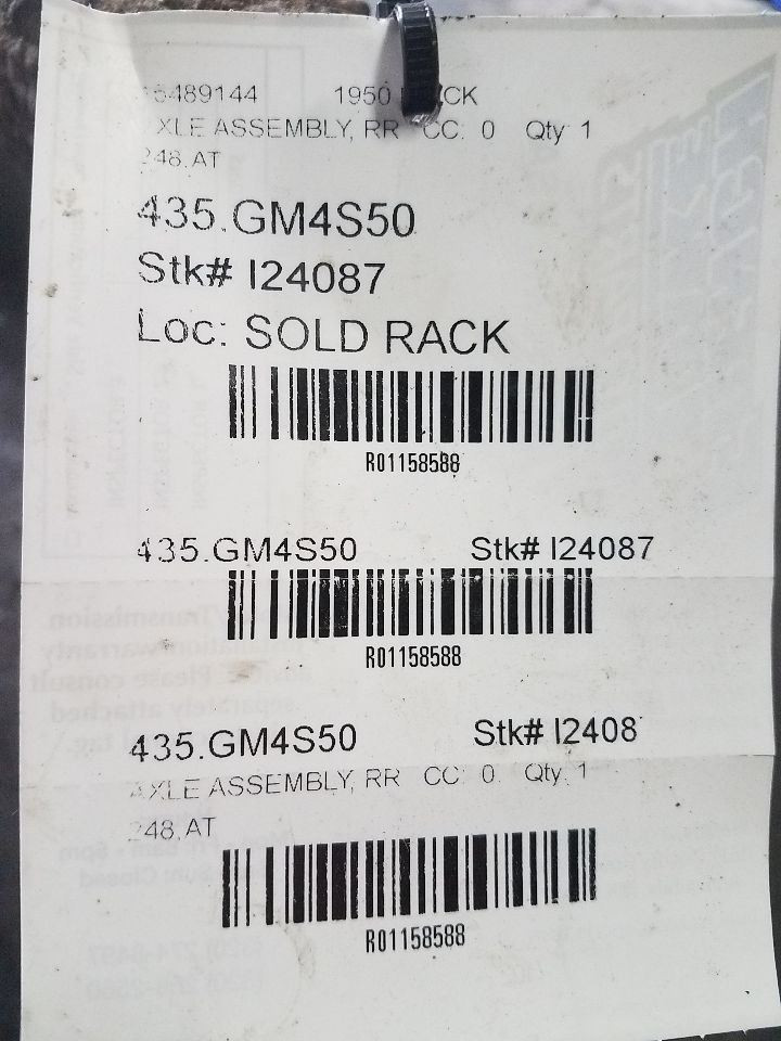 REAR AXLE ASSEMBLY 248 AT FITS 1950 BUICK 1158588 | eBay