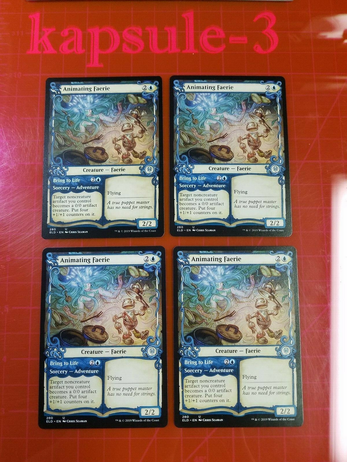 4x Animating Faerie | Showcase | Throne of Eldraine | MTG Magic Cards ...