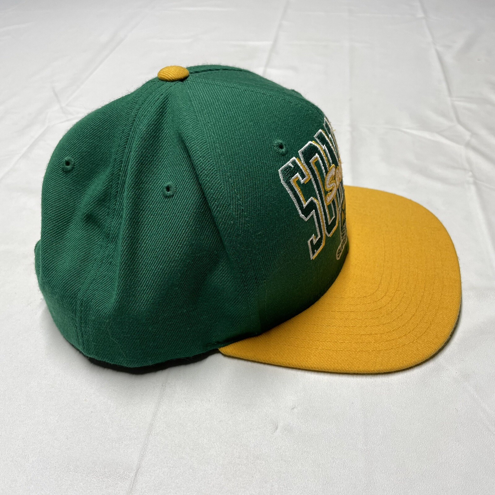 Vintage Seattle SuperSonics SnapBack Hat Cap Green Mi… - Gem