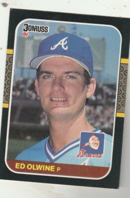FREE SHIPPING-MINT-1987 Donruss Ed Olwine #560 BRAVES PLUS BONUS CARDS ...