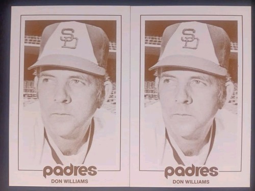 1977 SCHEDULE CARDS [2] SAN DIEGO PADRES DON WILLIAMS NM/MT 04120 | eBay