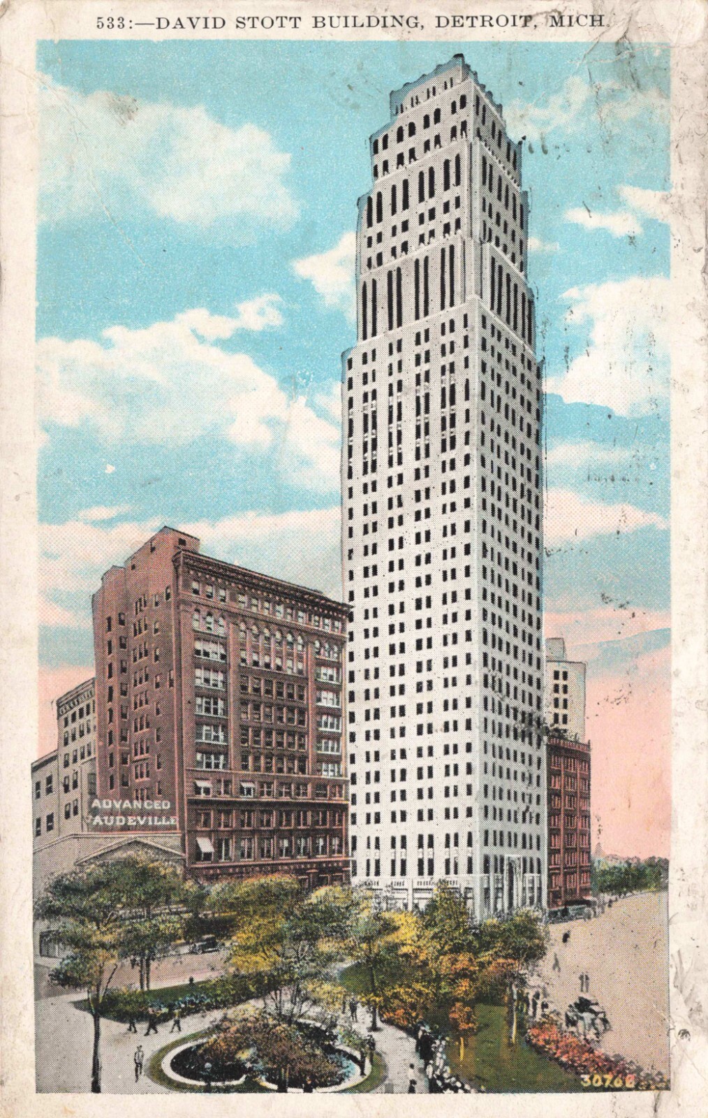 Postcard David Scott Building Detroit Michigan | eBay