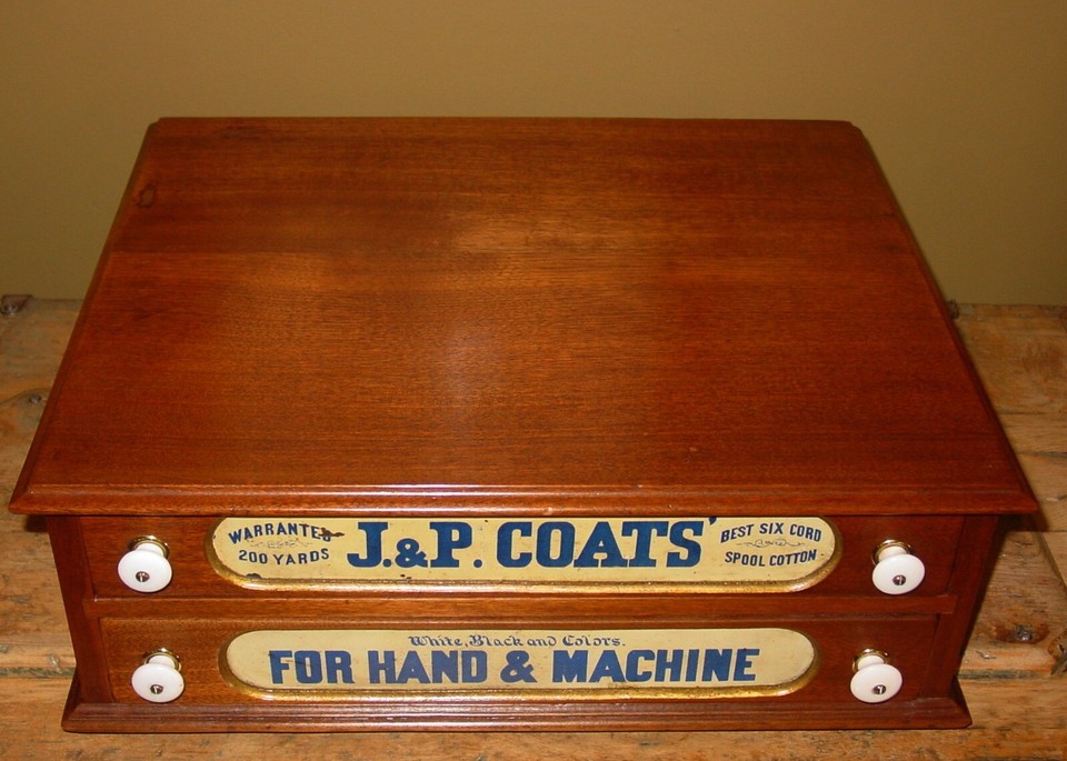 Two drawer J & P Coats spool thread cabinet-----16224 | eBay
