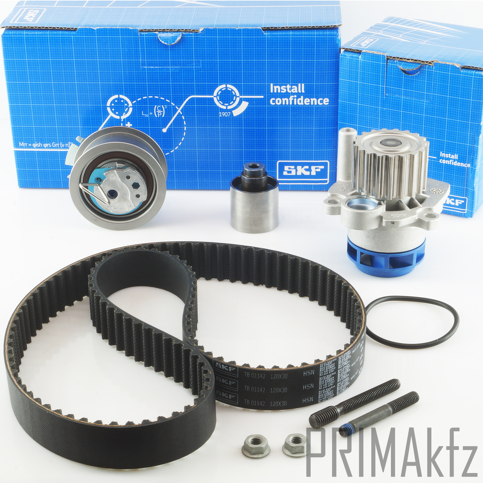 SKF VKMC 01250-2 Zahnriemensatz mit Wasserpumpe für VW Audi Seat Skoda ...