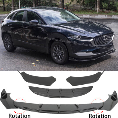 For Mazda CX3 CX5 CX30 CX50 Gloss Front Bumper Spoiler Splitter ABS Lip ...