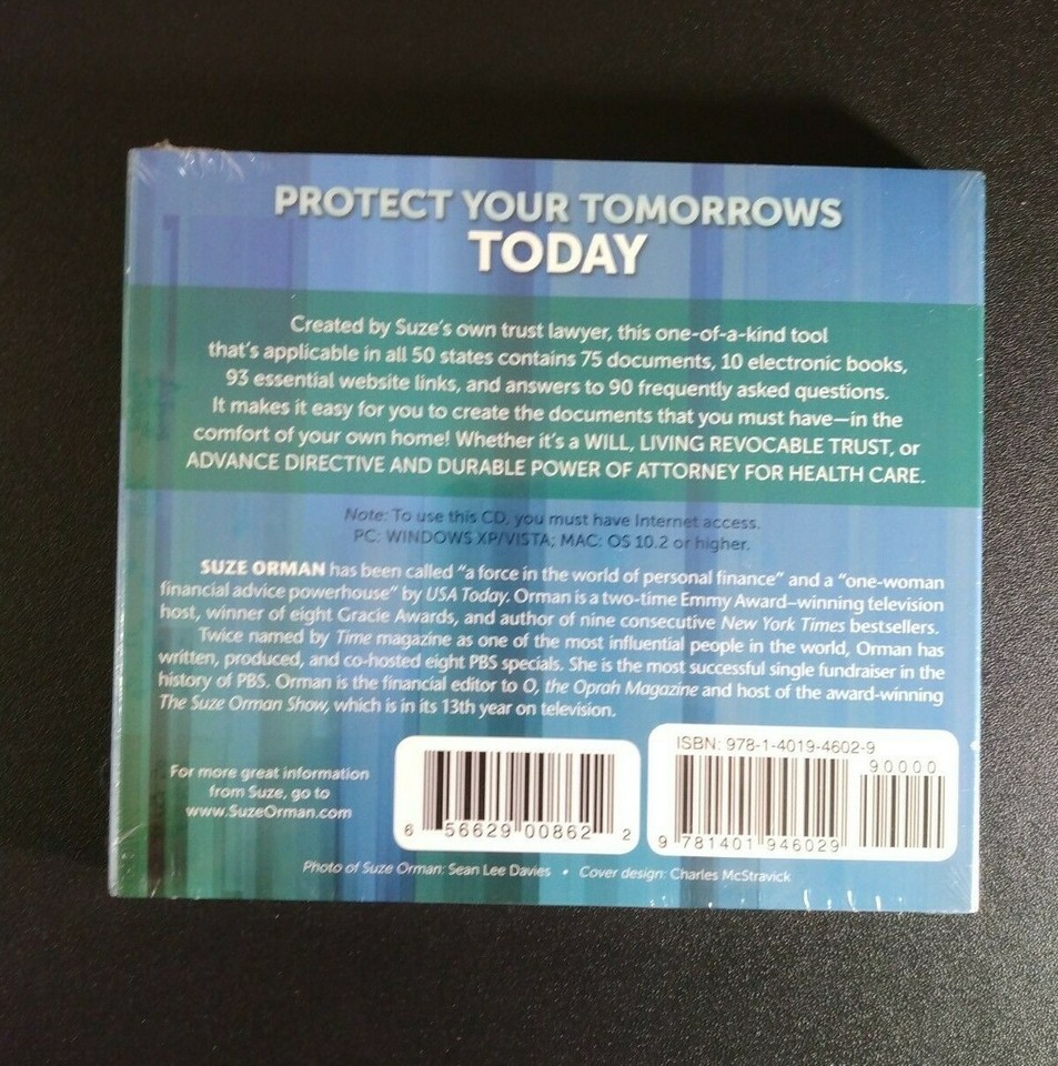 SUZE ORMAN Protect Your Tomorrows Today CD-ROM Must-Have Documents ...